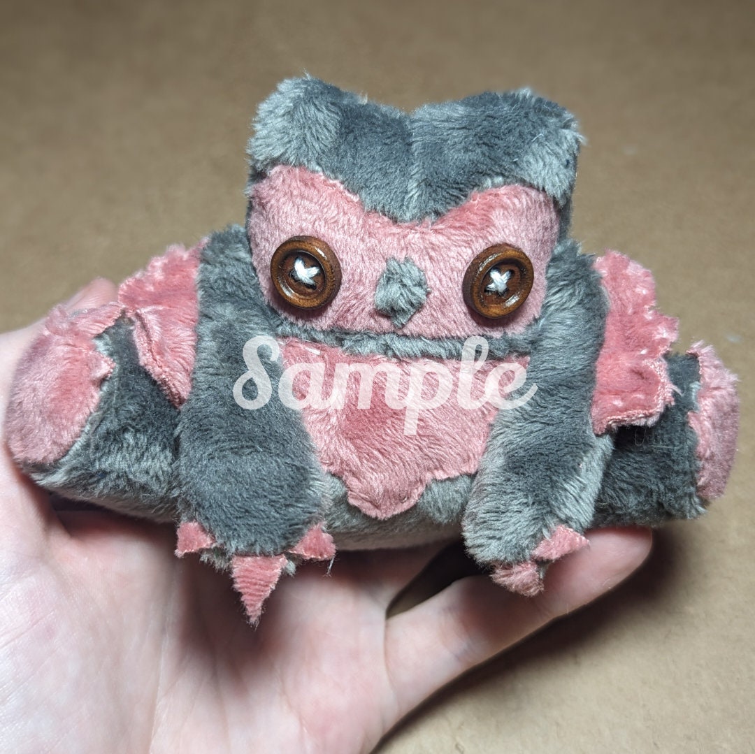 Mini Bear Owl Plush With Button Eyes Stuffed Animal and Single D20 Made ...