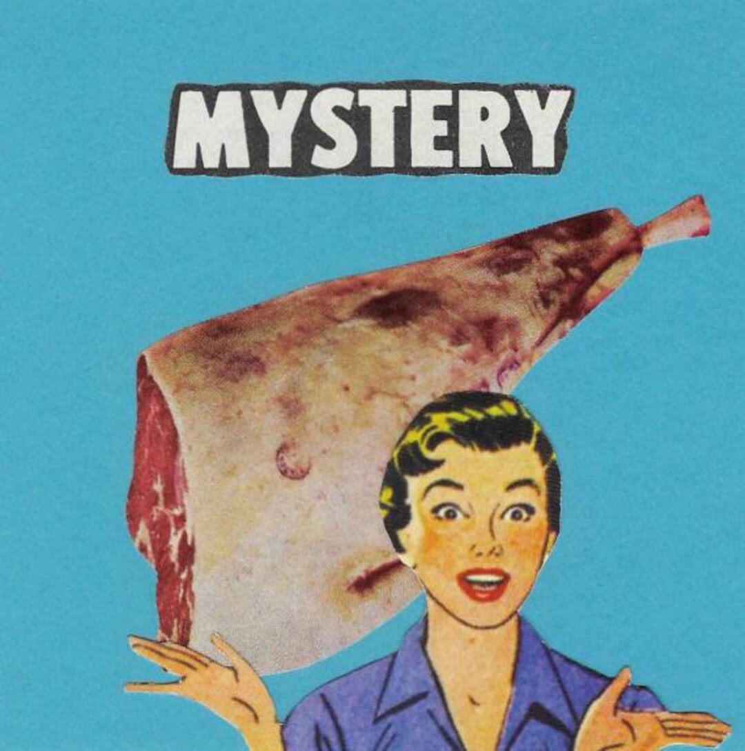 Original Collage Art, Weird Meat Artwork, Strange Art Work - Etsy