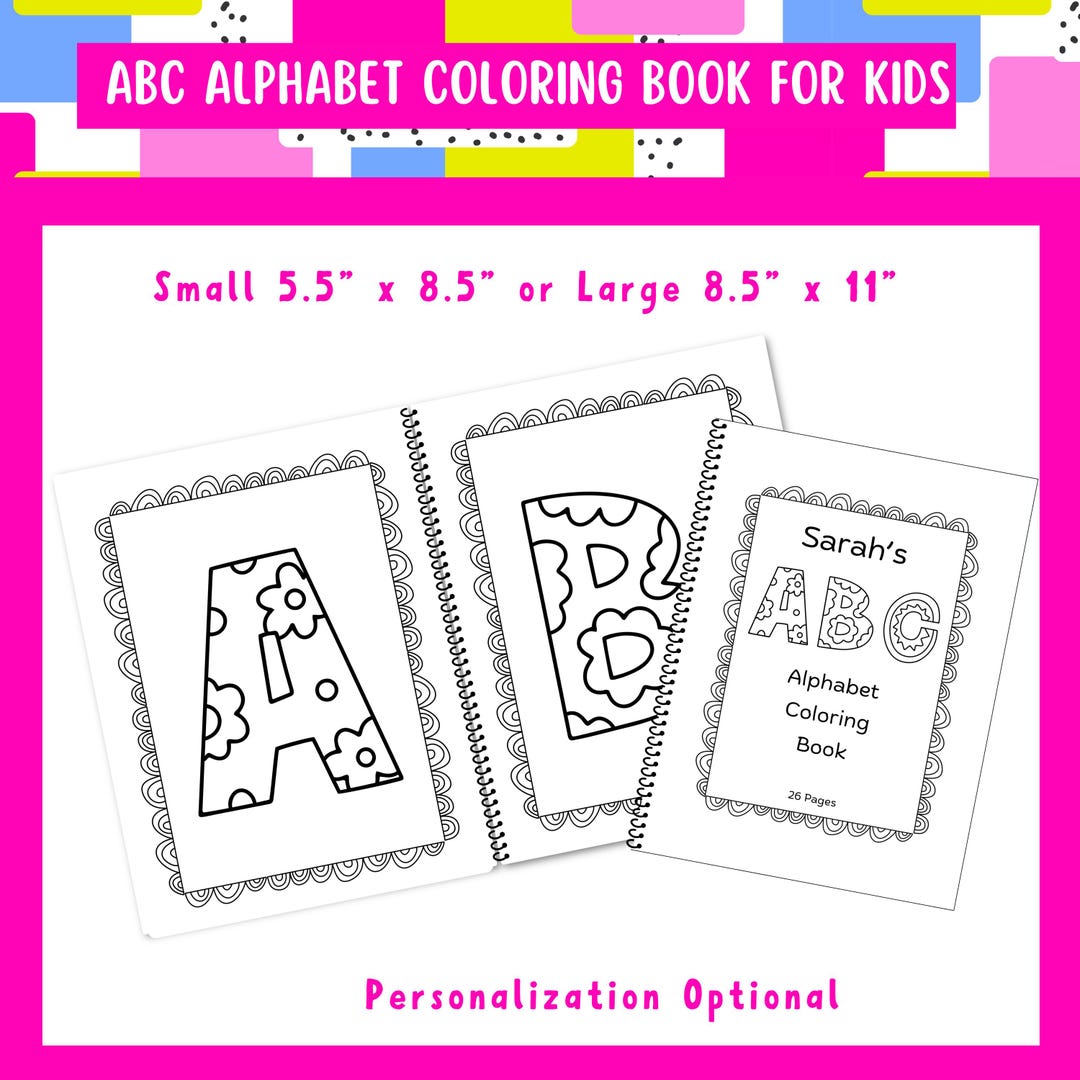 ABC Alphabet Flower Coloring Book for Kids, 26 Flower Alphabet Coloring ...