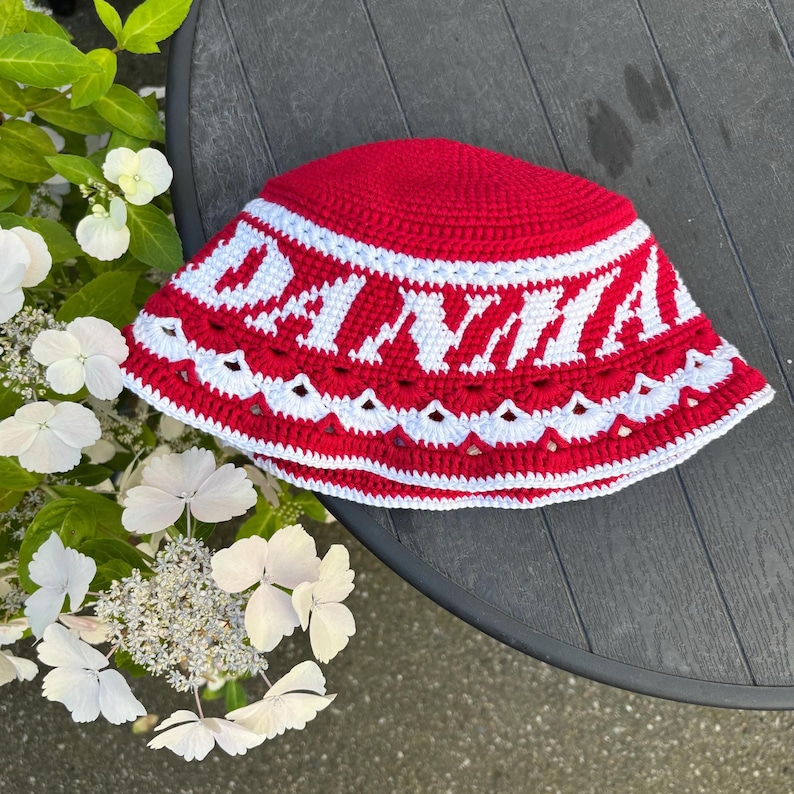 Pattern DANMARK Buckethat/ Opskrift DANMARKS Bøllehat - Etsy