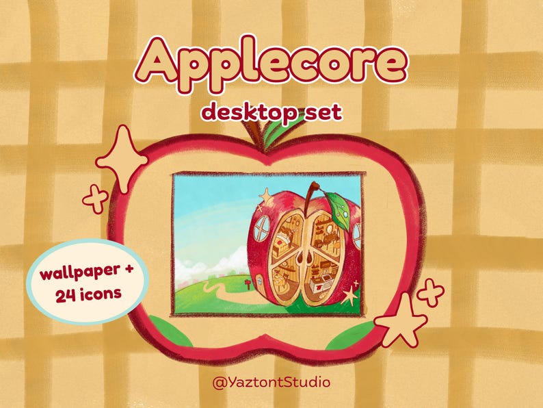 Applecore Desktop Icon Pack – Cottagecore PC Theme (digital Download ...