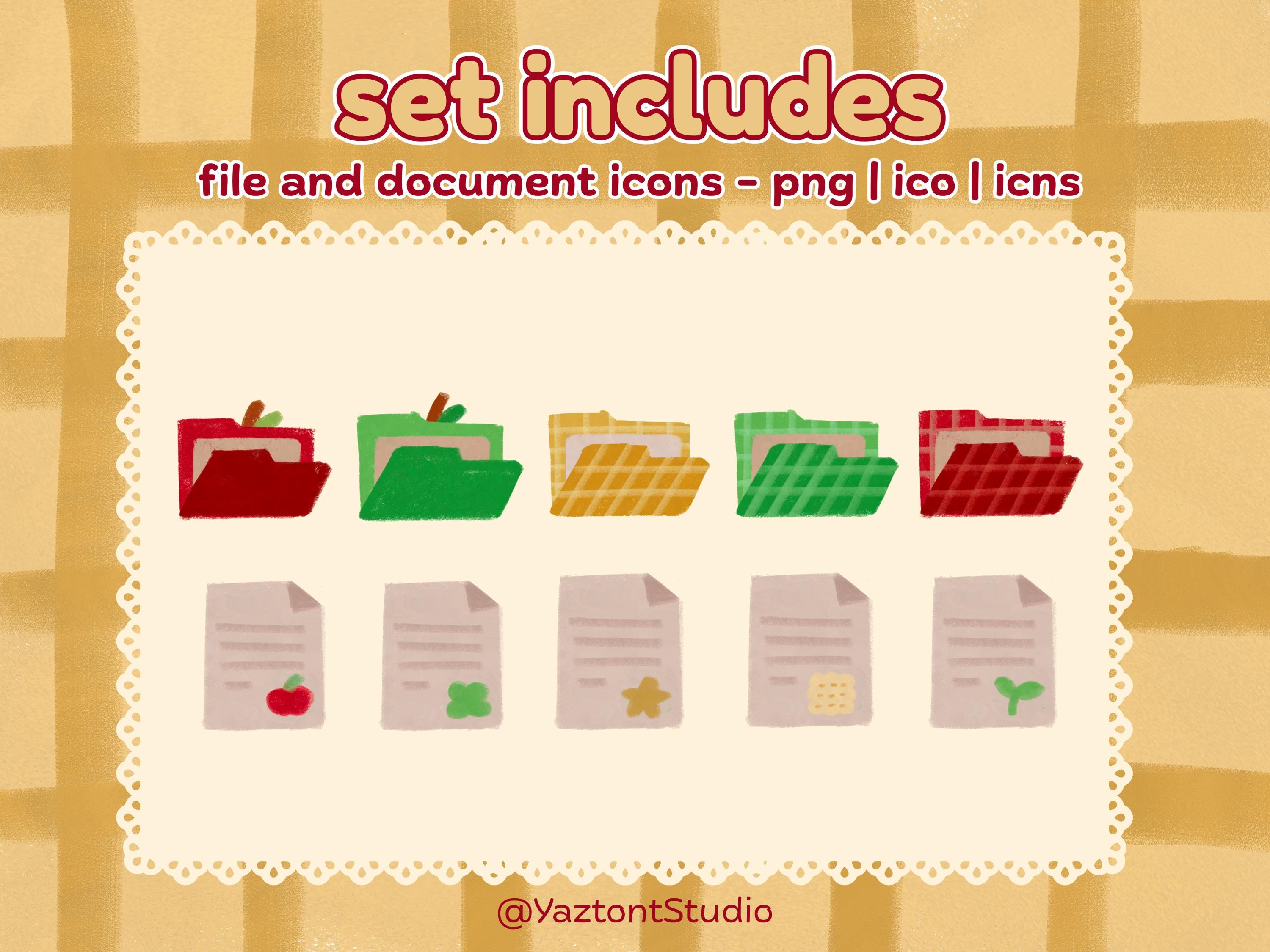 Applecore Desktop Icon Pack – Cottagecore PC Theme (digital Download ...