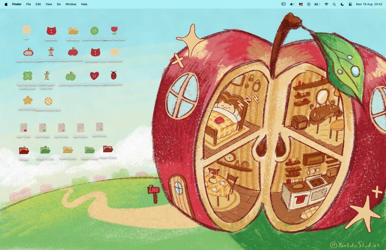 Applecore Desktop Icon Pack – Cottagecore PC Theme (digital Download ...