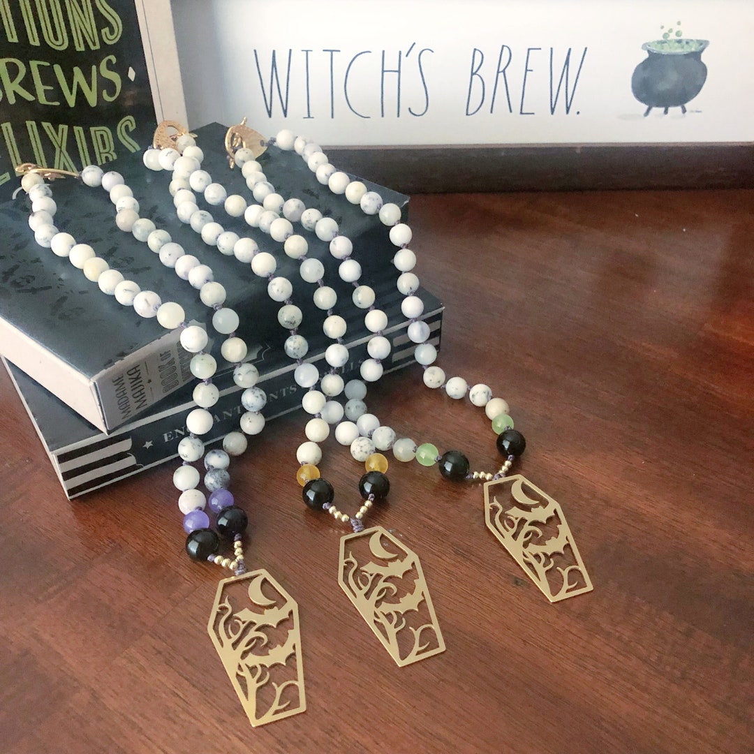 Into the Night Gemstone Halloween Necklace Layering Jewelry - Etsy