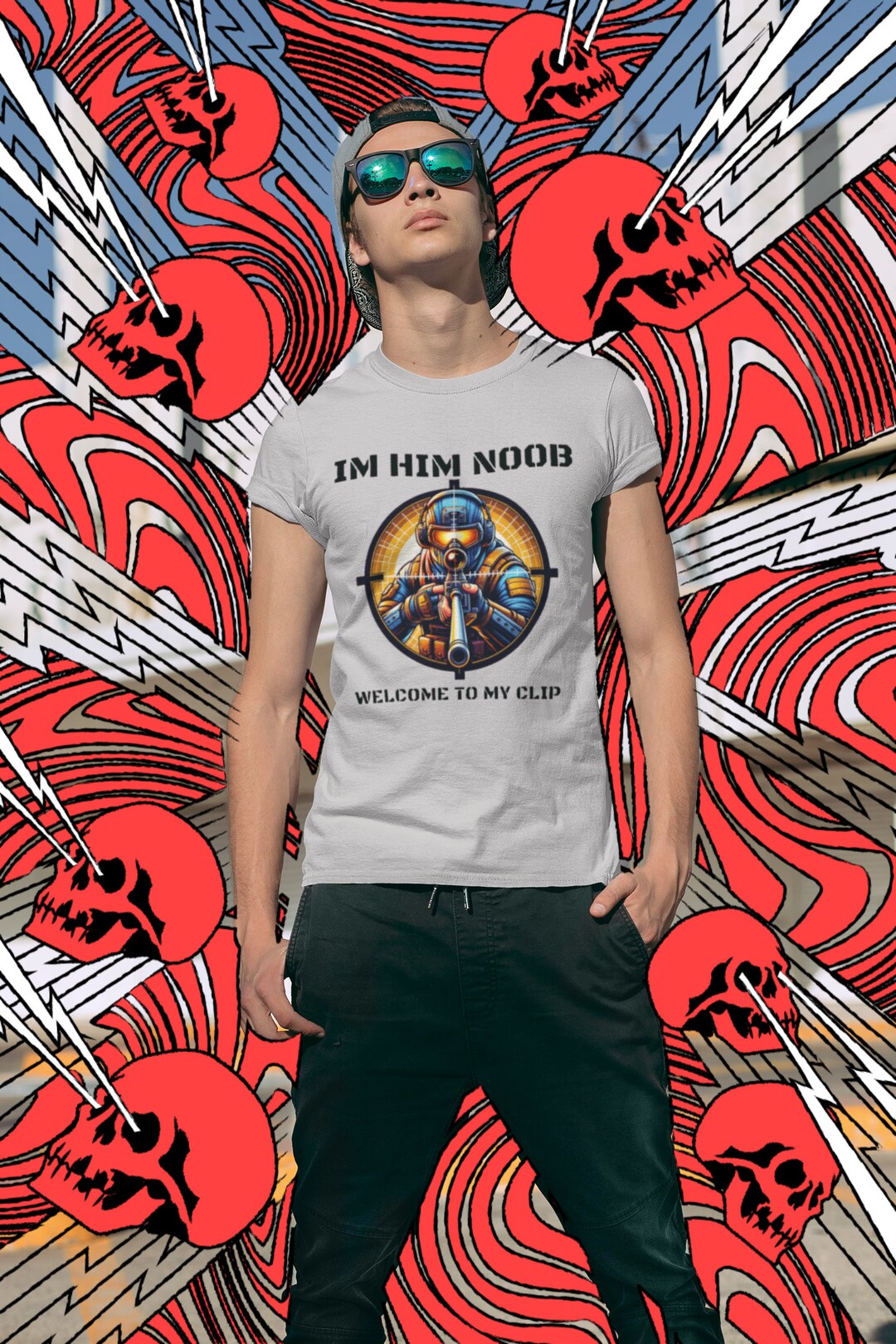 Gaming Shirt Im Him Noob Welcome to My Clip T-shirt - Etsy