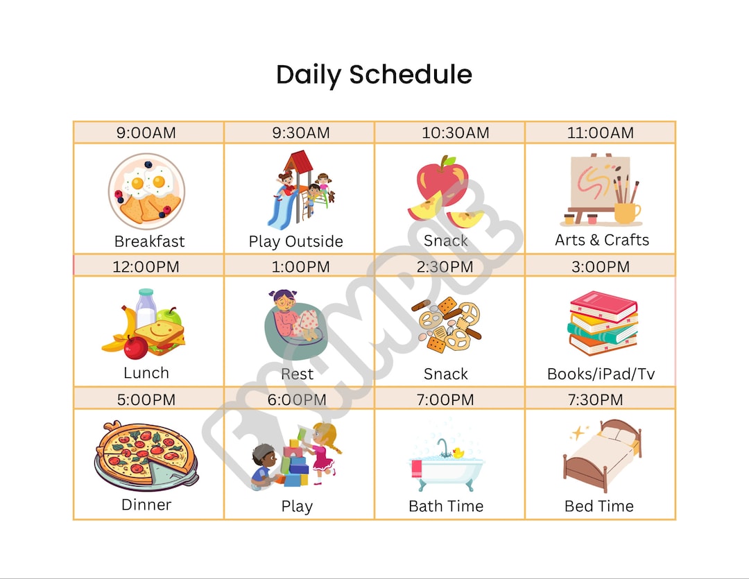 Childrens Daily Schedule Planner Build Routines for Littles ...