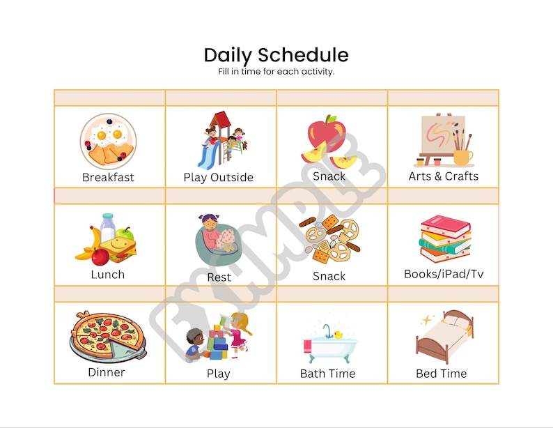 Childrens Daily Schedule Planner Build Routines for Littles ...