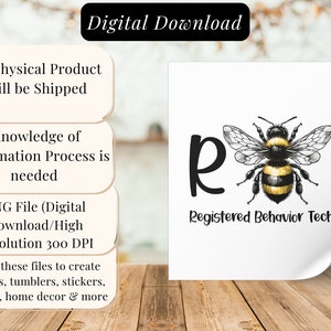 Registered Behavior Technician RBT Bee PNG (digital Download) - Etsy