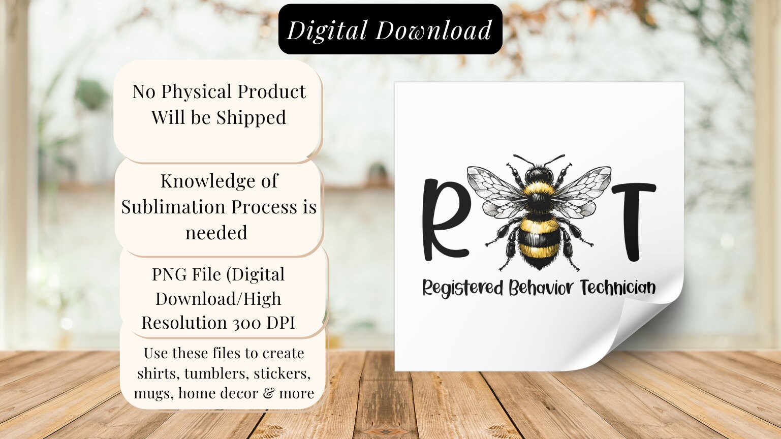 Registered Behavior Technician RBT Bee PNG (digital Download) - Etsy