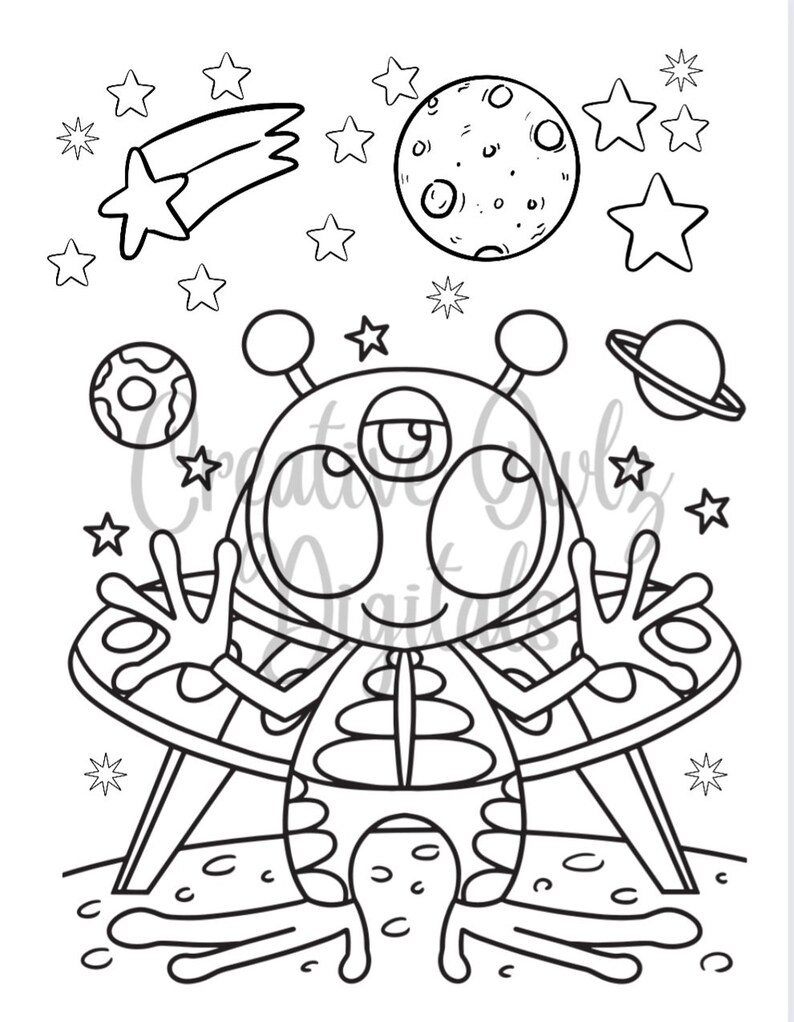 Out of This World Coloring Pages Space Coloring Pages, Alien Coloring ...