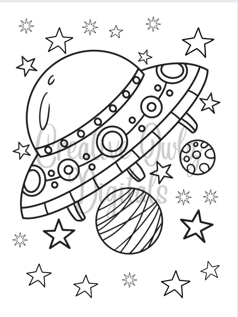 Out of This World Coloring Pages Space Coloring Pages, Alien Coloring ...