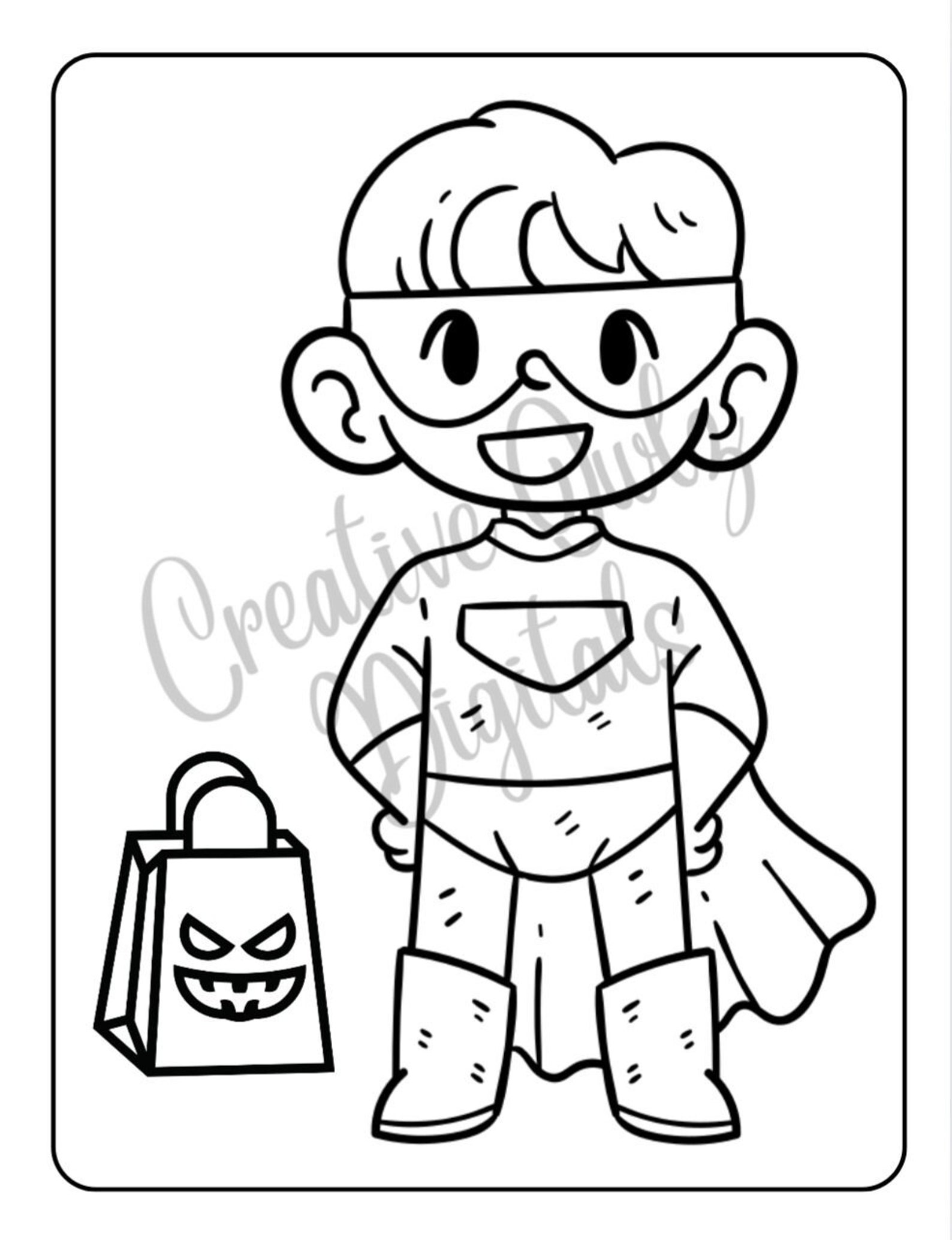 Halloween Costume Coloring Pages Printable Halloween Coloring Pages ...