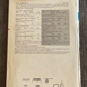 Vintage 70s Butterick Sewing Pattern 6123 Lace Accessories One Size ...
