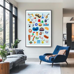 Lebanese Culture Art Print - Lebanon Symbols Collage - Beirut Wall ...