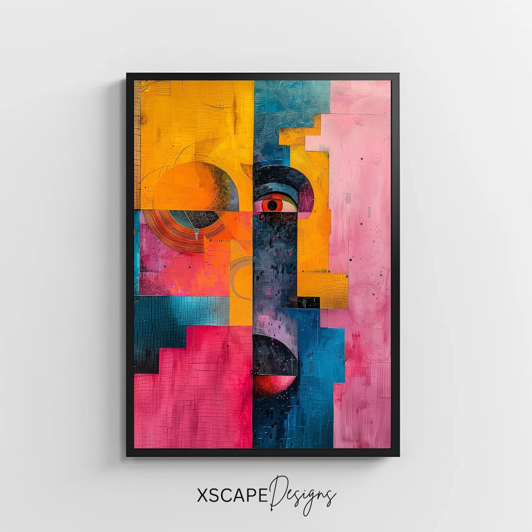 Abstract Face Art Print, Expressionist Poster, Printable Wall Art ...