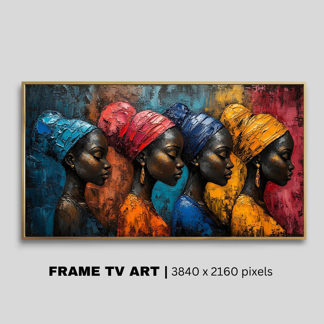 Vibrant African Women Art for Samsung Frame TV | Cultural Portrait ...