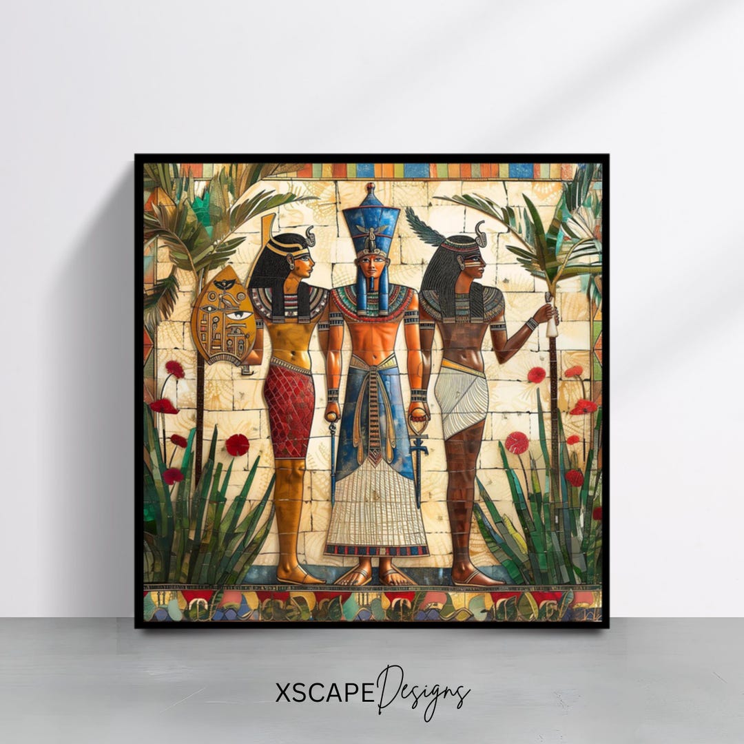 Ancient Pharaoh Wall Art | Egyptian Digital Art Print | Square ...