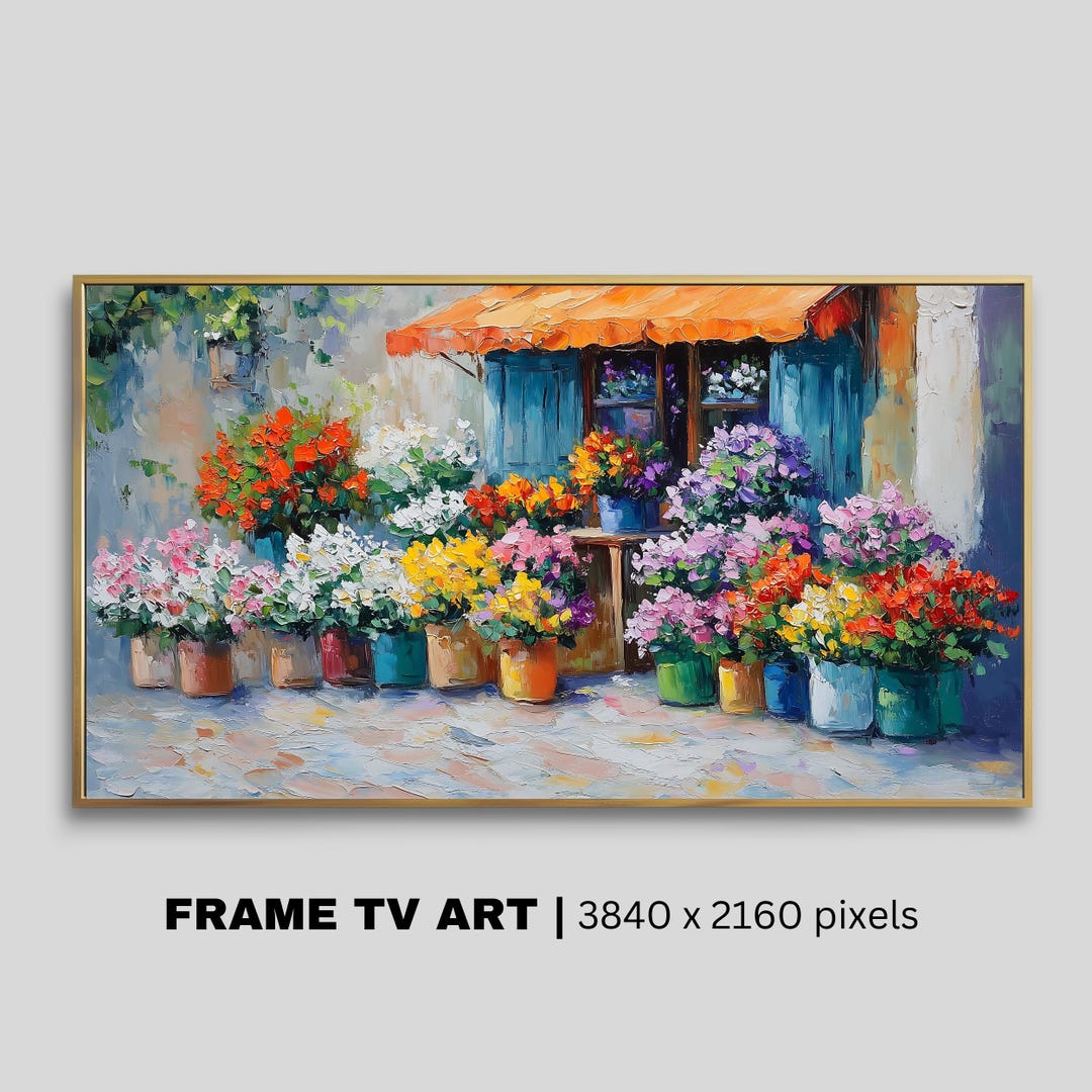 Flower Shop Digital Art | Frame TV Art | Floral Samsung Frame Artwork ...