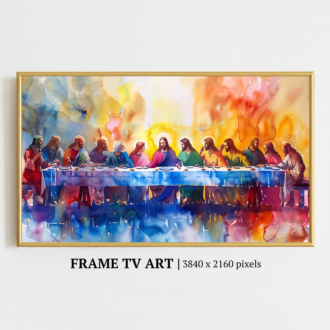 Last Supper Frame Tv Art: Christian Sacred Faith Decor (digital ...