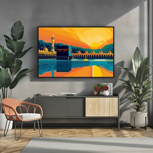 Frame TV Art Kaaba, Vibrant Islamic Art for Frame TV, Religious Tv Art ...