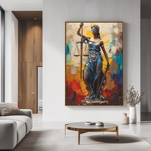 Abstract Lady Justice Wall Art Print, Printable Wall Art, Digital ...