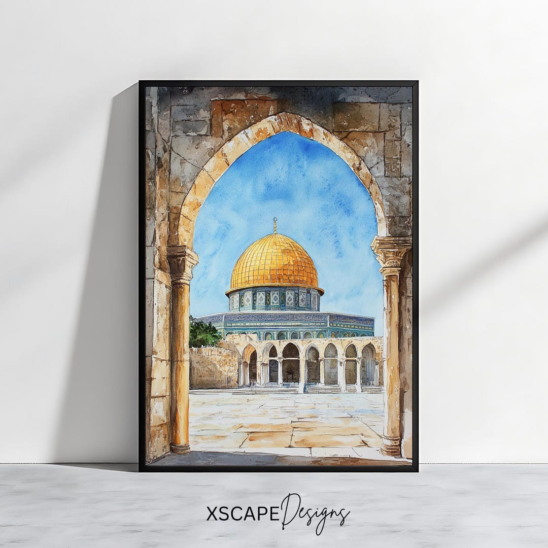 Printable Dome of the Rock Wall Art Islamic Architecture Digital Print ...