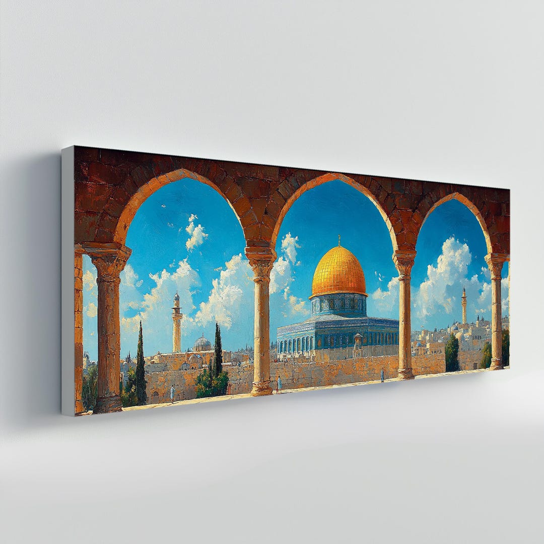 Masjid Al Aqsa Wall Art | Long Horizontal Narrow Print | Islamic ...