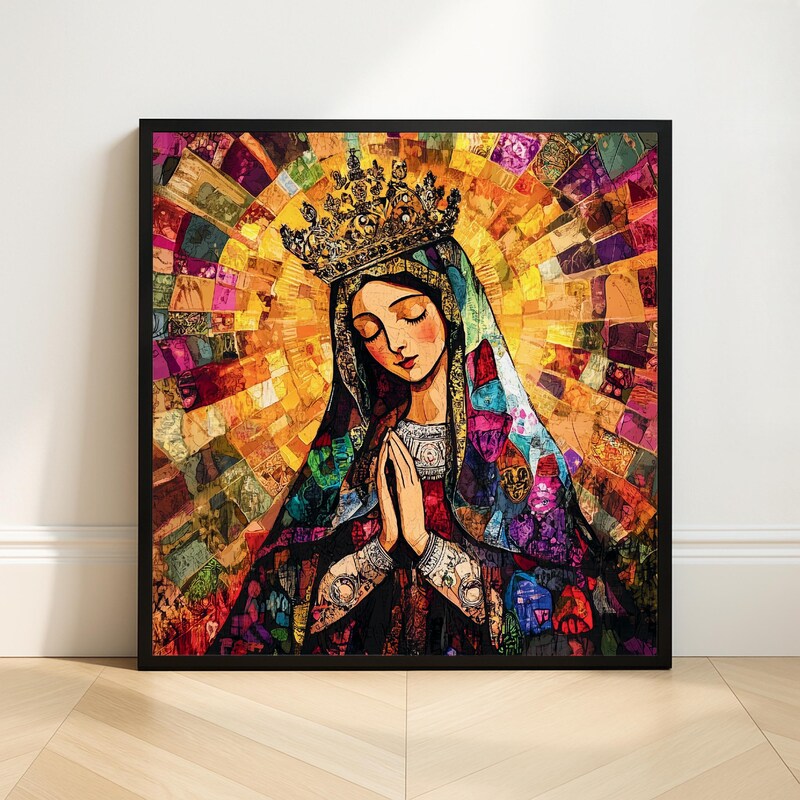 Abstract Virgin Mary - Etsy