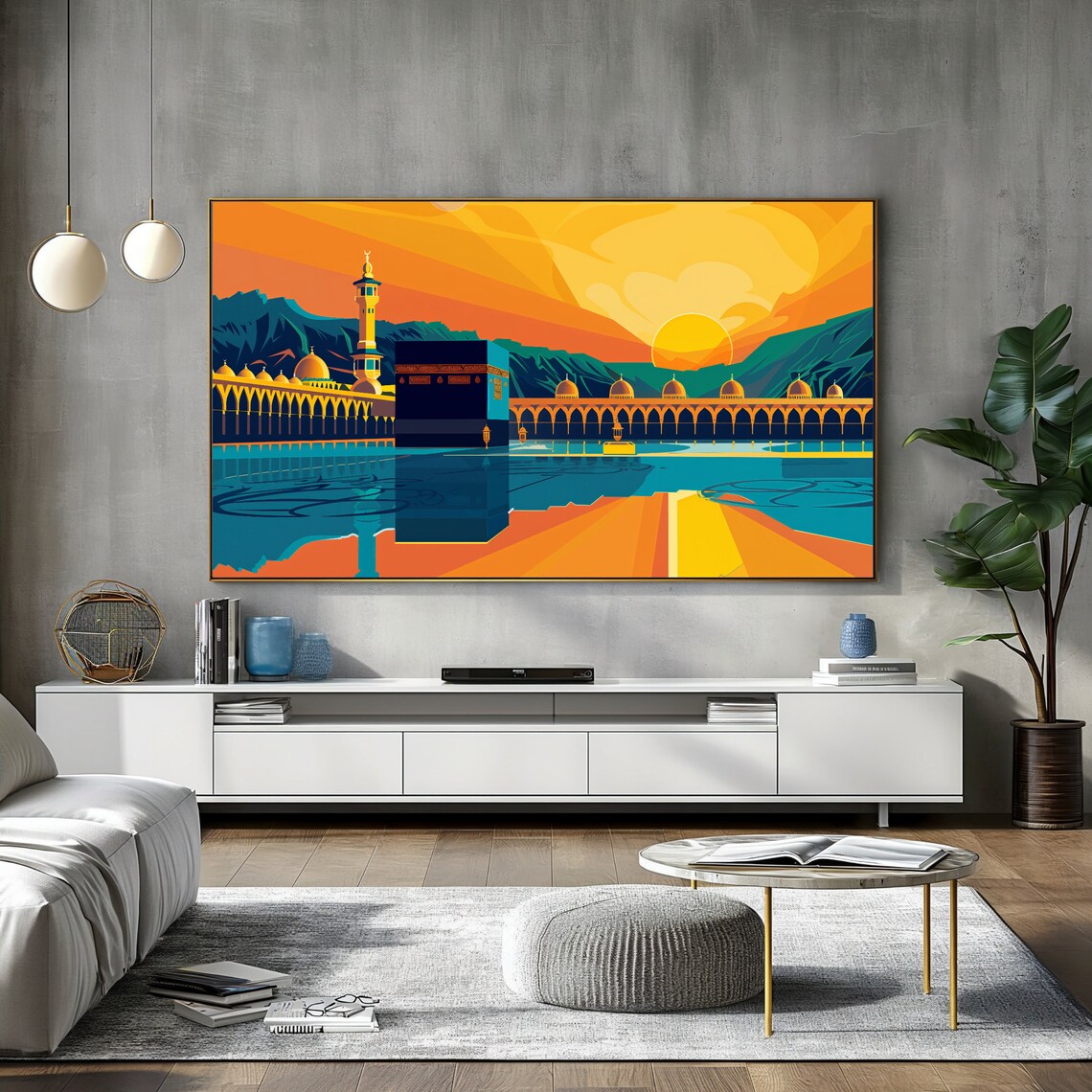 Frame TV Art Kaaba, Vibrant Islamic Art for Frame TV, Religious Tv Art ...