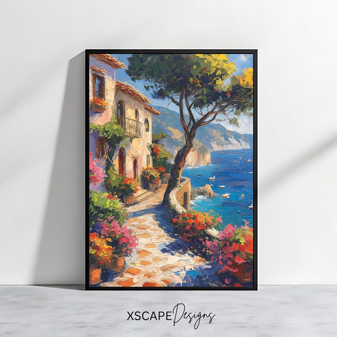 Mediterranean Wall Art Print, Coastal Poster, Printable Wall Art ...