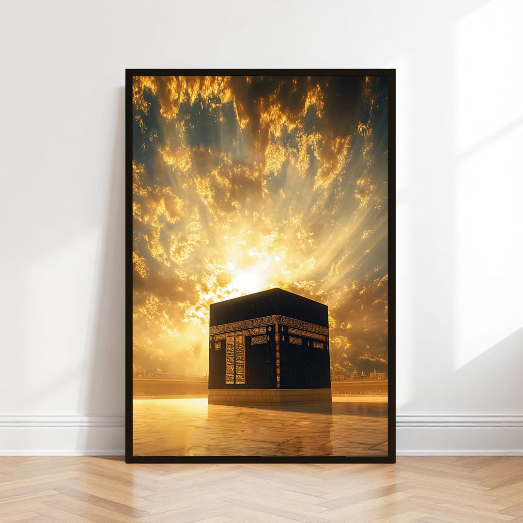 Kaaba Golden Sky Art: Islamic Mecca Masjid Al Haram Decor (digital ...