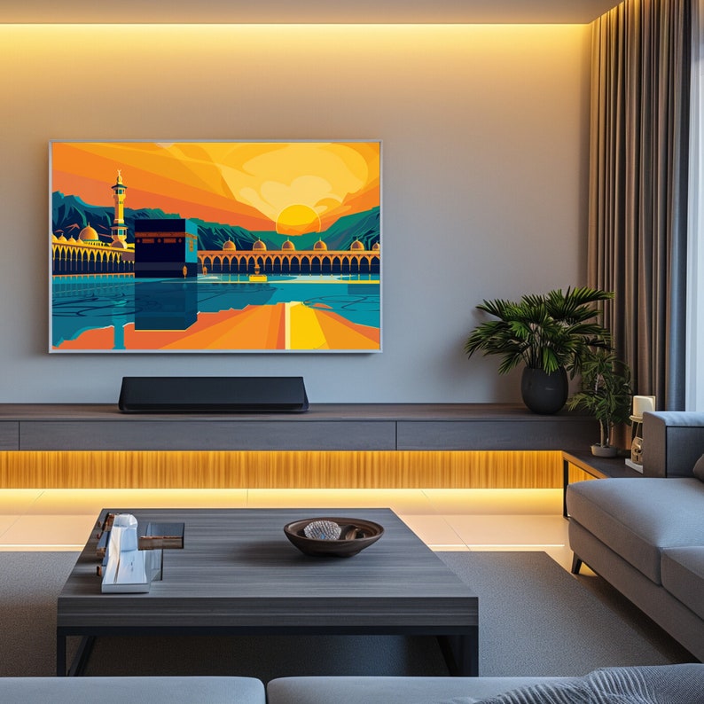 Frame TV Art Kaaba, Vibrant Islamic Art for Frame TV, Religious Tv Art ...