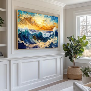 Ocean Waves and Sunset Art for Samsung Frame TV | Coastal Seascape Roku ...