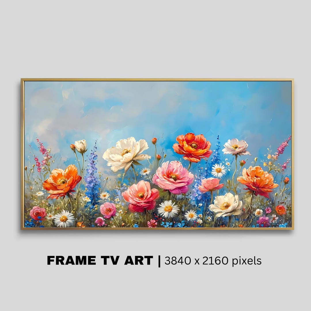 Wildflower Art for Frame TV | Samsung Frame Digital Art | Vibrant ...