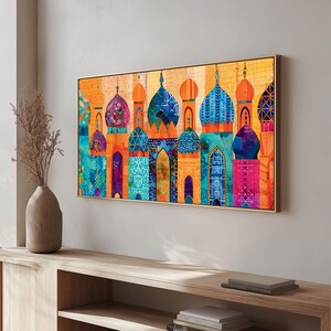 Islamic Architecture Wall Art | Long Horizontal Narrow Print ...