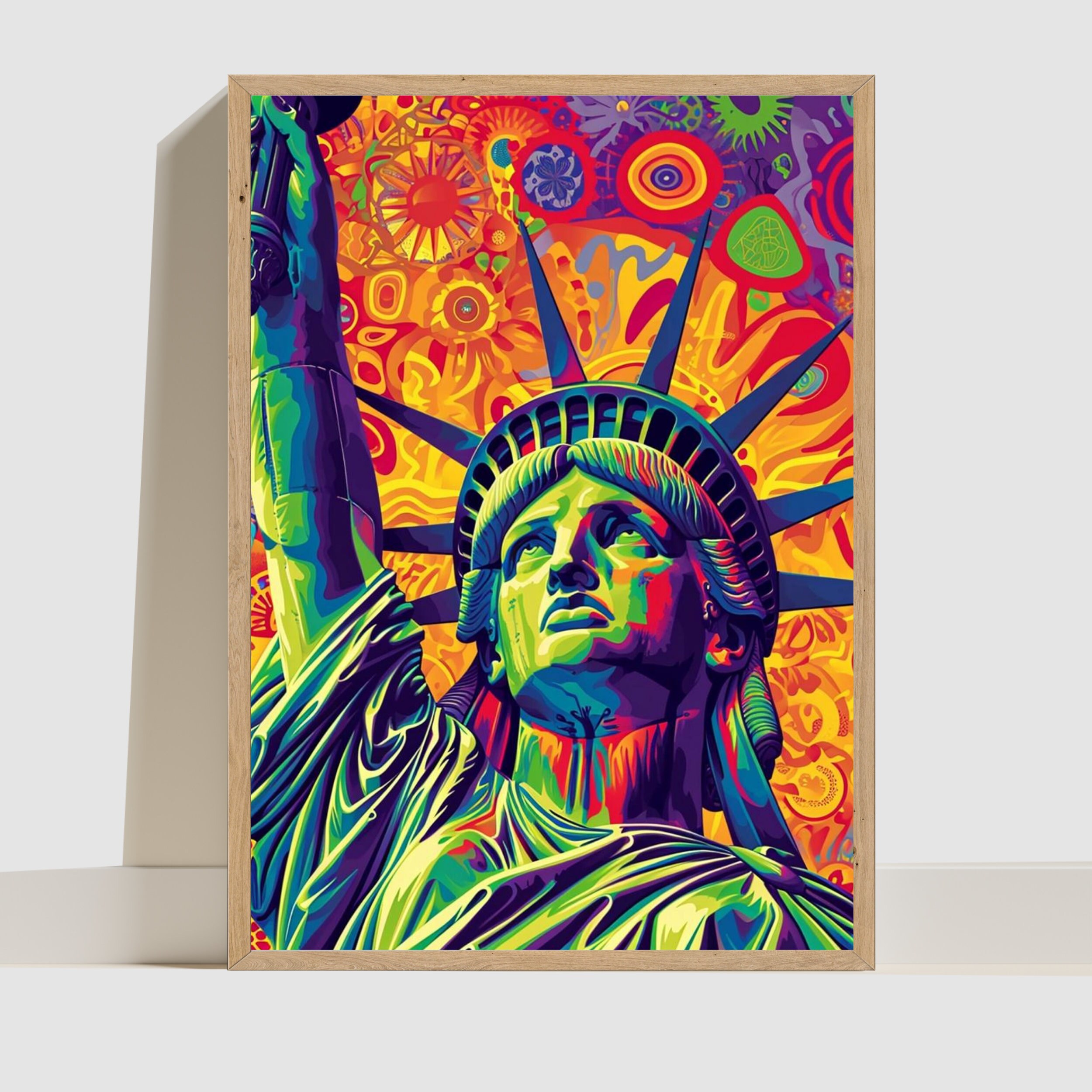 Statue of Liberty Art Print, Instant Download, Patriotic Pop Art Poster ...
