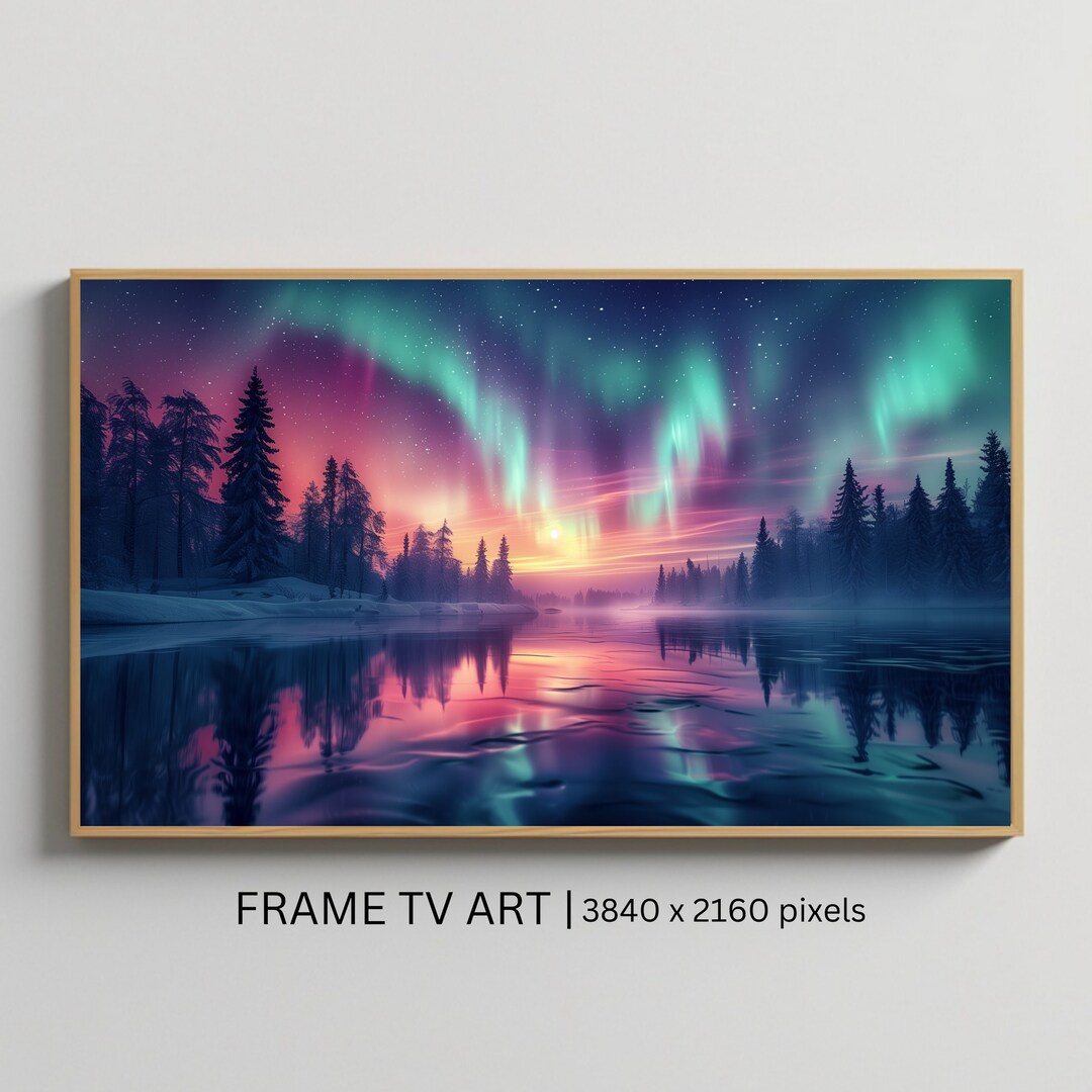 Aurora Northern Lights Digital Art Samsung Frame TV Art Roku Backdrop ...