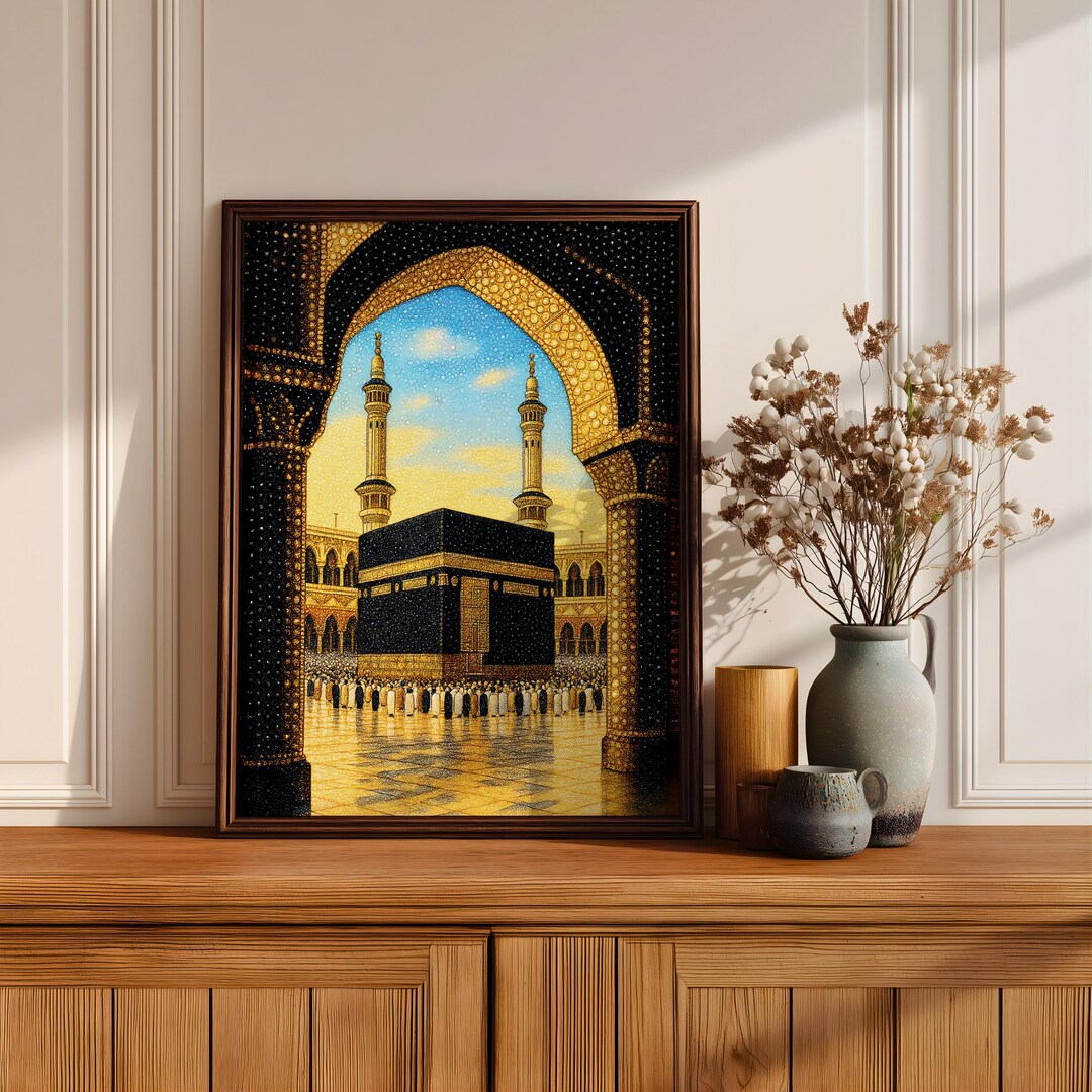 Kaaba Gold Arch Art Print: Luxury Islamic Mecca Mosque Decor (digital ...