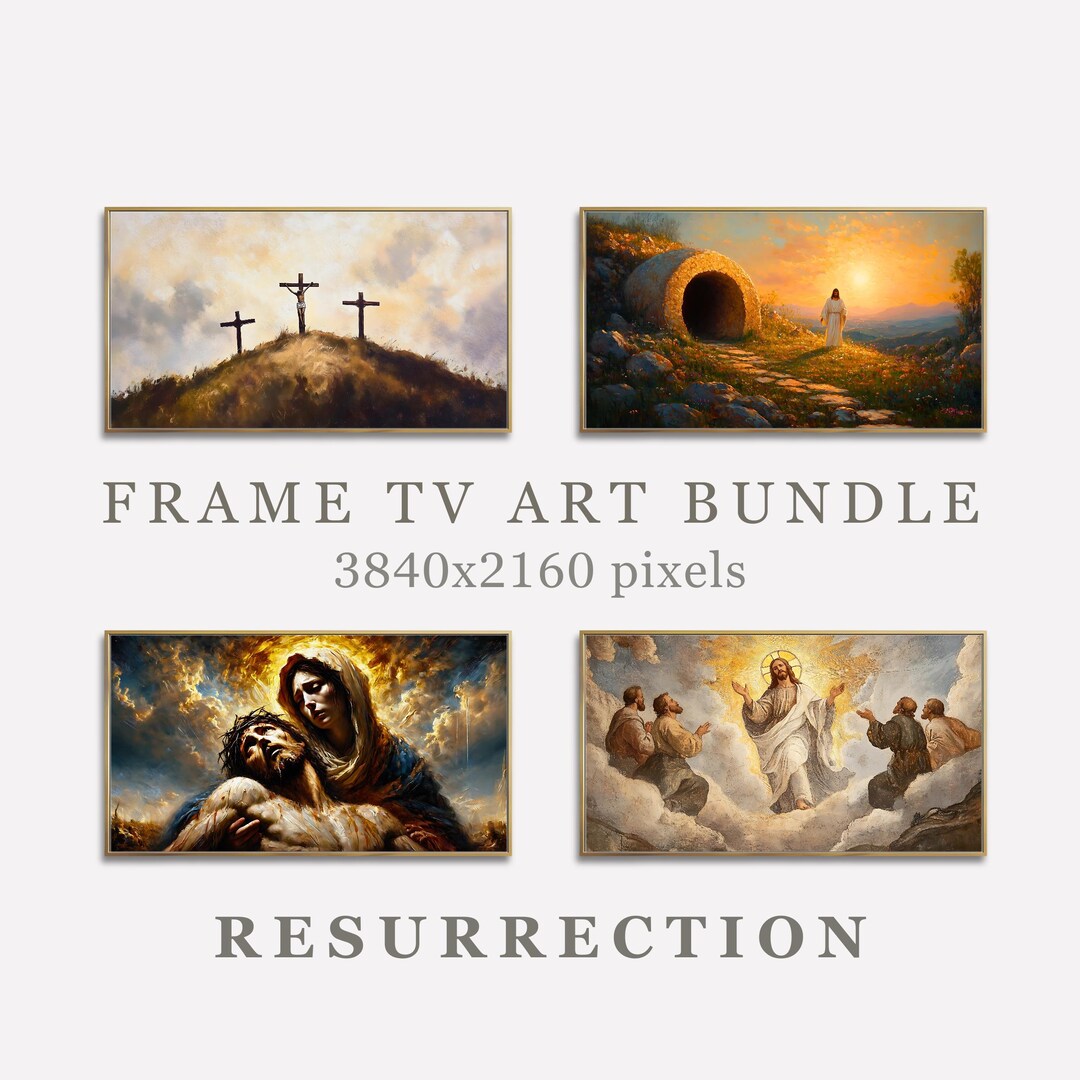 Biblical Resurrection Art Set, Frame TV Art Bundle, Samsung Frame TV ...