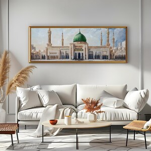 Al Masjid an Nabawi Wall Art, Islamic Panoramic Print, Long Narrow ...
