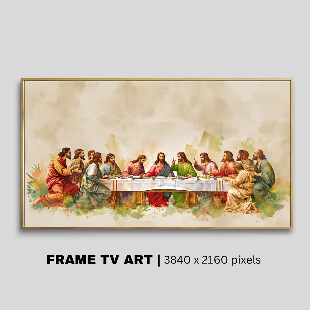Buy The Last Supper Frame TV Art | Religious Digital Download ...