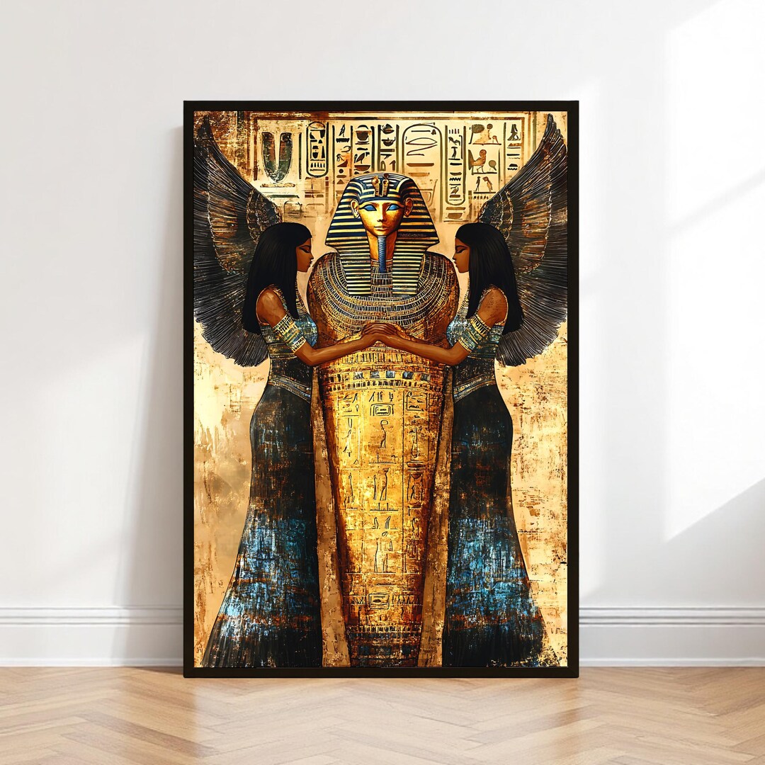 Tutankhamun Pharaoh Egyptian Wall Art King Tut Mythology Symbol Gift ...
