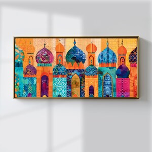 Islamic Architecture Wall Art | Long Horizontal Narrow Print ...