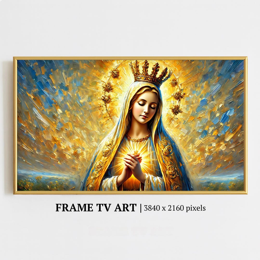 Virgin Mary Frame TV Art: Catholic Religious Home Decor (digital ...