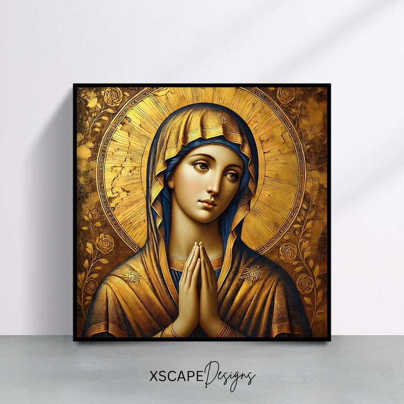 Virgin Mary Icon - Etsy