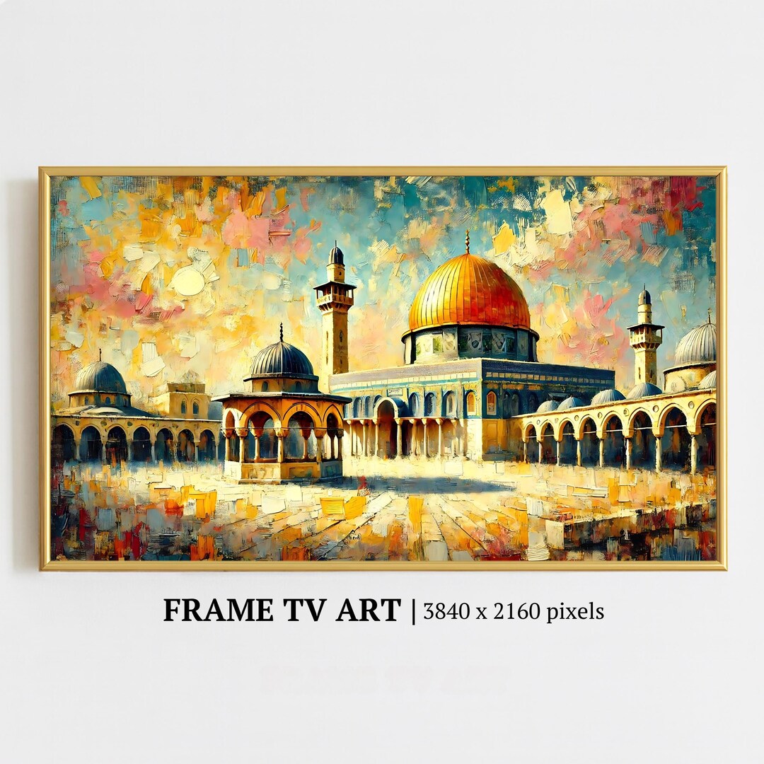 Vintage Al Aqsa Mosque Frame TV Art: Islamic Sacred Wall Decor (digital ...