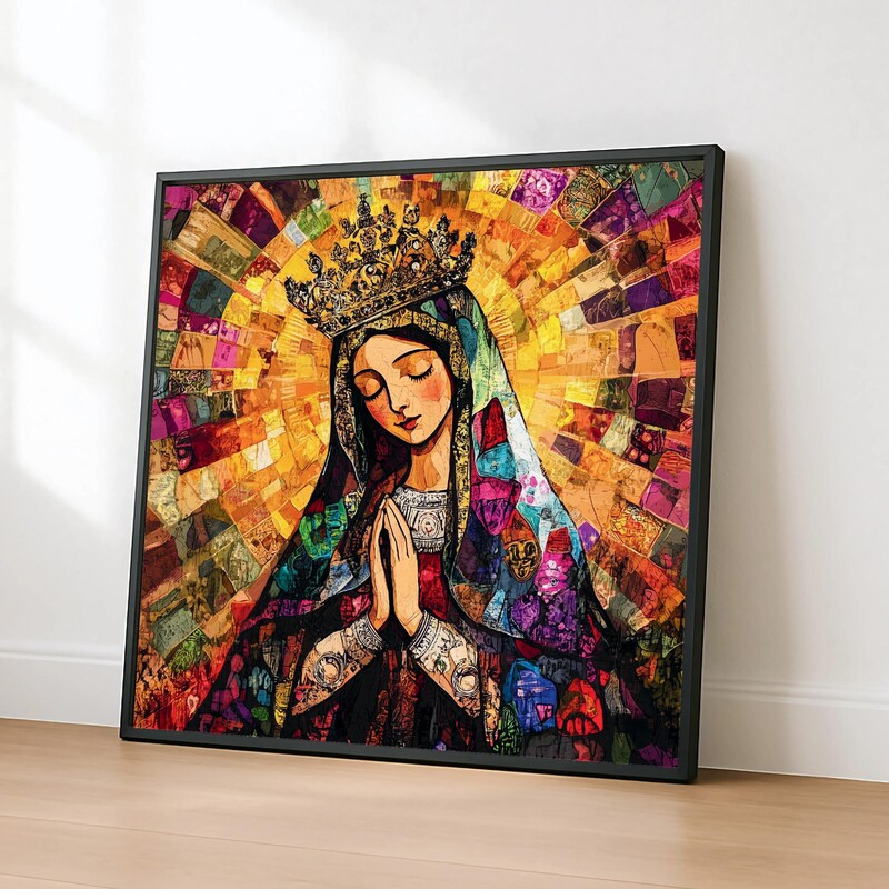 Abstract Virgin Mary - Etsy