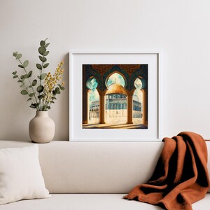 Masjid Al Aqsa Square Art Print - Palestine Digital Artwork, Islamic ...