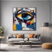 Evil Eye Wall Art Print, Modern Abstract Poster, Square Print ...