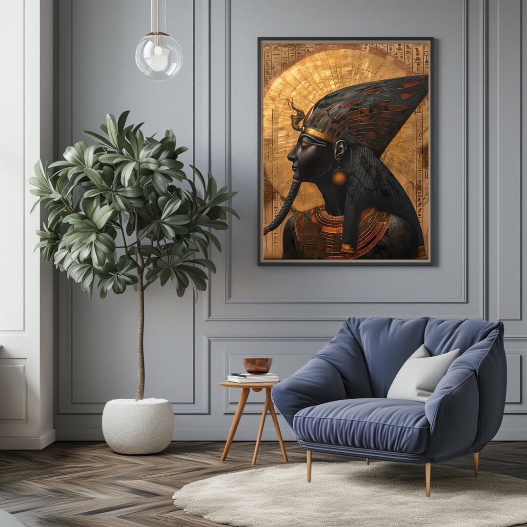 Pharaoh, Wall Art Print, Home Decor Ancient Egypt Painting, Modern Home ...